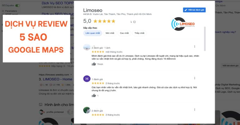 Dịch vụ đánh giá Google Maps - Review 5 sao Maps uy tín