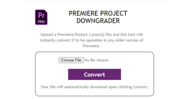 Cách mở file Premiere trên phiên bản cũ hơn nhanh chóng