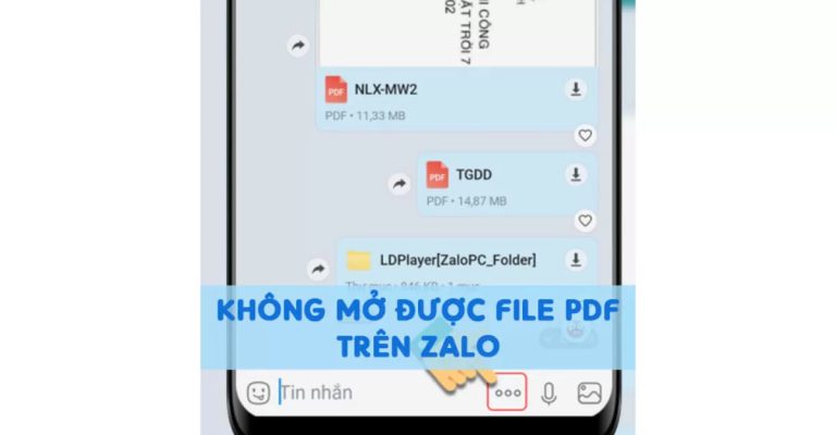 Zalo không mở được file PDF là do đâu? Cách khắc phục